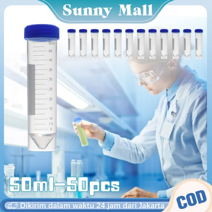 Tube Sentrifuge 50pcs Tabung Centrifuge Tube 50ml Falcon Tube Sample ...