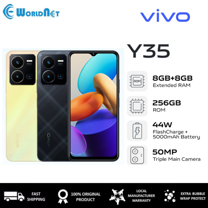 vivo Y35 Smartphone 8+8GB RAM l 256GB ROM l 44W FlashCharge l 5000mAh ...