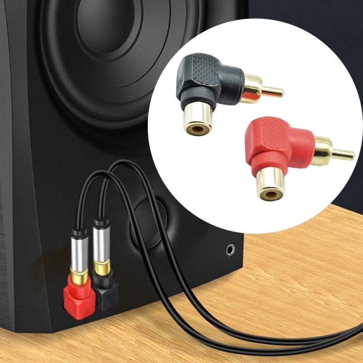 SPLENDOR M/F RCA Right Angle Connector 90 Degree L-shaped Male To ...