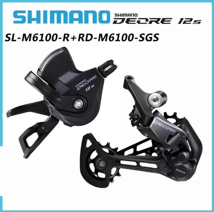 SHIMANO DEORE M6100 12s Groupset SL M6100 SHIFT LEVER + RD M6100 GS REAR DERAILLEUR 12 Speed 12S ...