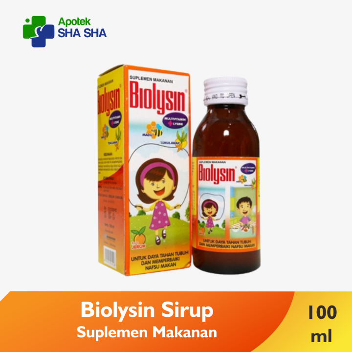 BIOLYSIN SIRUP 100ML - VITAMIN ANAK - VITAMIN BAYI | Lazada Indonesia