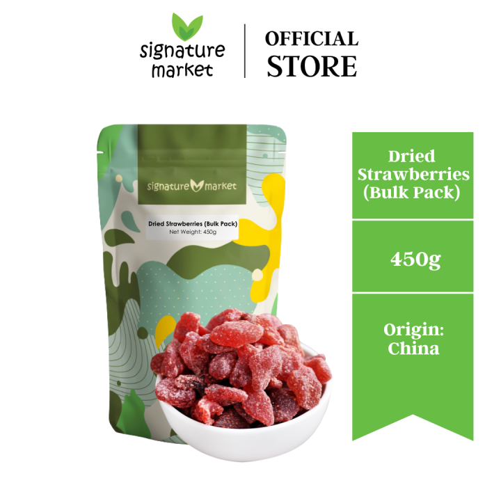 Signature Market Dried Strawberries (Bulk Pack)(450g) | Lazada