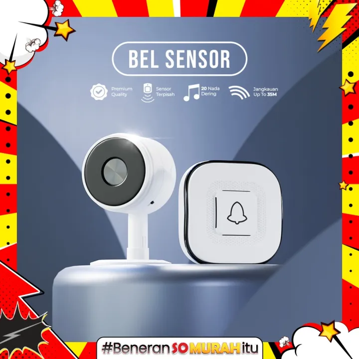 Bel Sensor Gerak Motion Wireless Model MM Bel Rumah Toko Selamat Datang ...