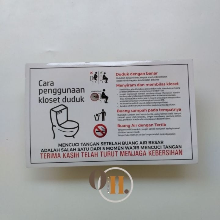 Stiker Cara Pakai Toilet Duduk - Stiker Toilet Duduk | Lazada Indonesia