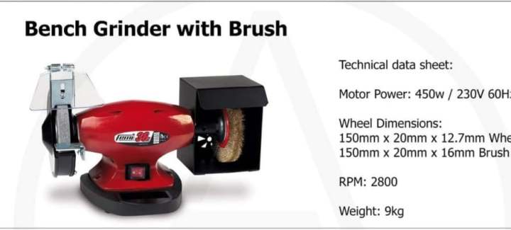 Bench Grinder with Brush Femi Italy Brand | Lazada PH