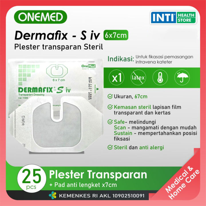 Onemed | Dermafix S 6x7 IV Box Isi 25 | Plester Transparant Steril ...