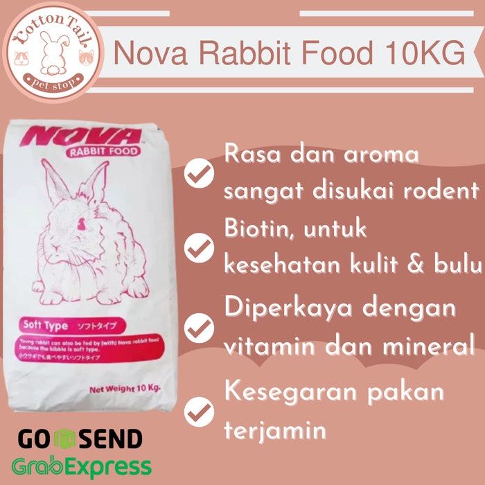Nova Rabbit Food 10KG makanan kelinci marmut | Lazada Indonesia