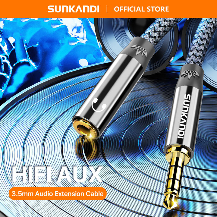 SUNKANDI Headphone Extension Cable Jack 3.5mm Audio Aux Cable 3.5 mm ...
