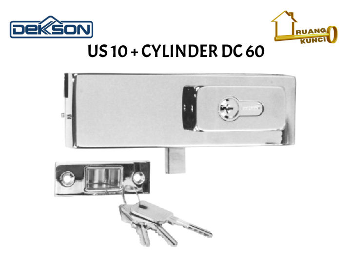 Kunci Pintu Kaca Bawah Patch Fitting DeKkson US10 | Lazada Indonesia