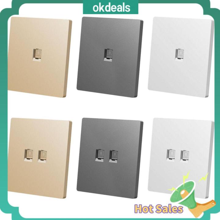 OKDEALS CAT6 86 Type Cable Interface Outlet Network Socket Panel Wall ...