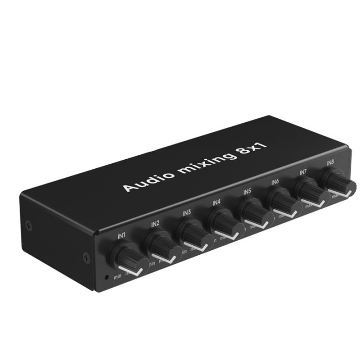 【Latest model】For Live Broadcasting Out Audio Mixer, 8 Ports 3.5mm for ...
