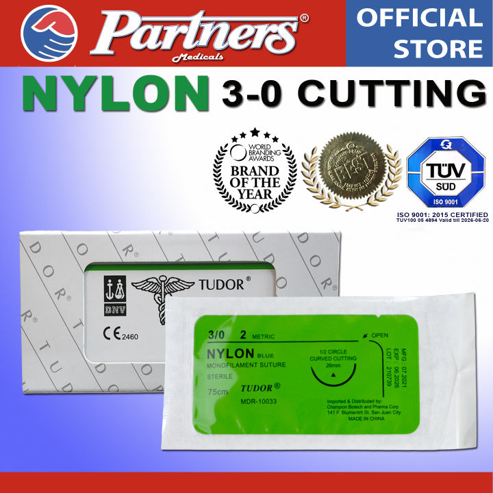 TUDOR NYLON 3-O CUTTING SUTURE (12 PCS) | Lazada PH
