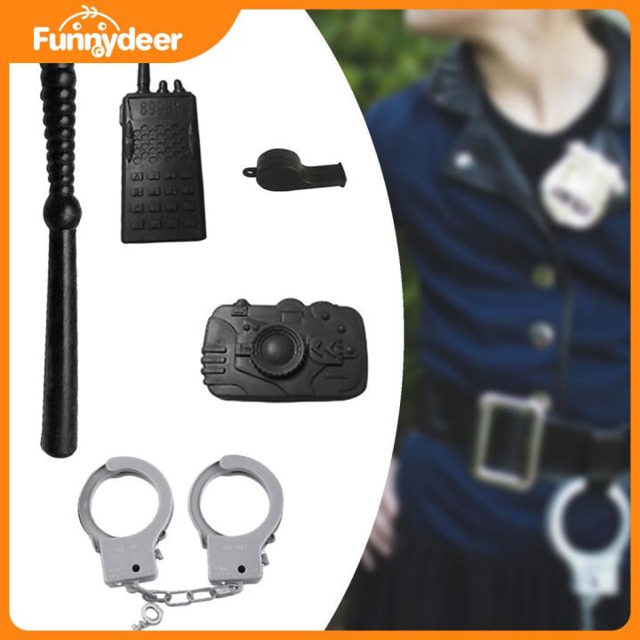 Funnydeer 9x Kids Police Costume Police Pretend Play Set Cosplay ...