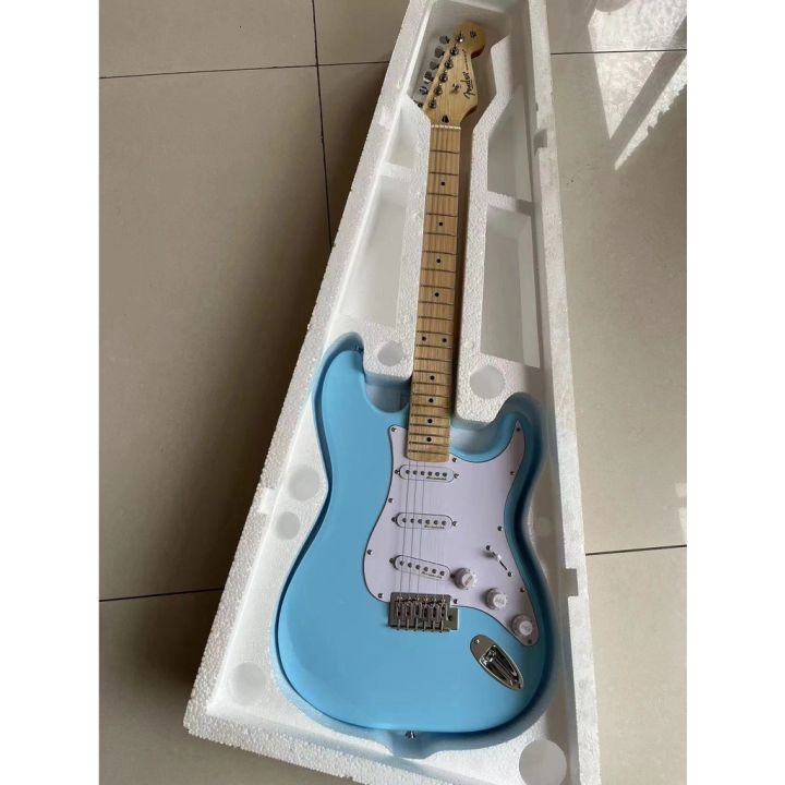 Fender Stratocaster ครีมเมเปิ้ล Fretboard 22 Frets กีต้าร์ไฟฟ้ามืออาชีพ ...