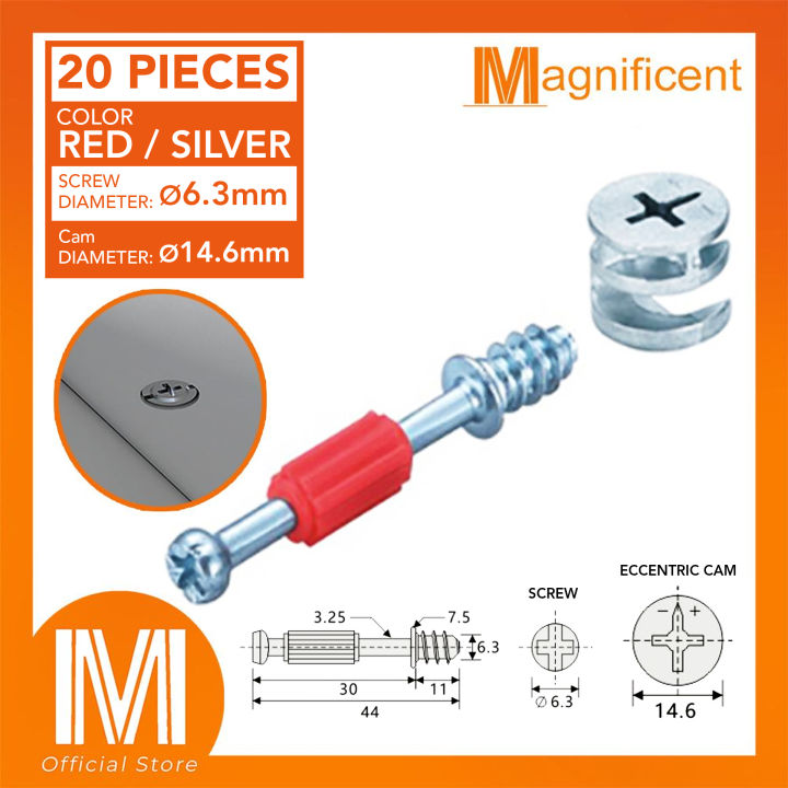 Mini Fix Set Screw Steel for Cabinet Making Fittings (20 pieces ...