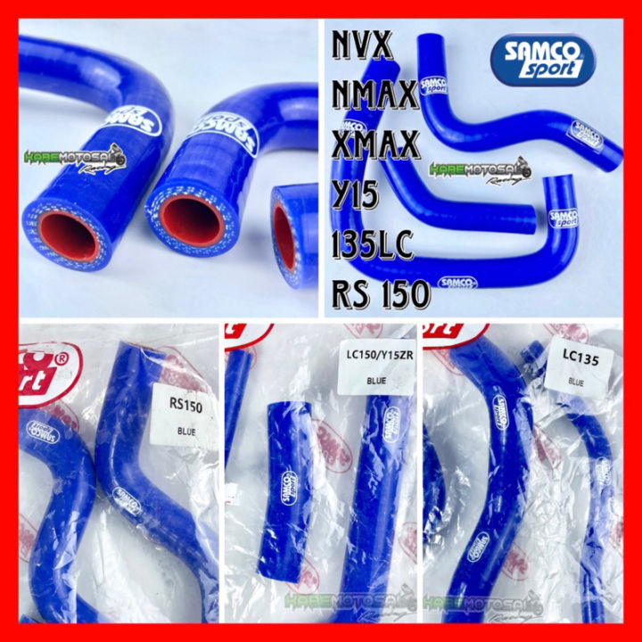 🏁 SAMCO HOSE RADIATOR NVX NMAX XMAX Y15 135LC RS150 🏁 3 LAYER ORIGINAL ...