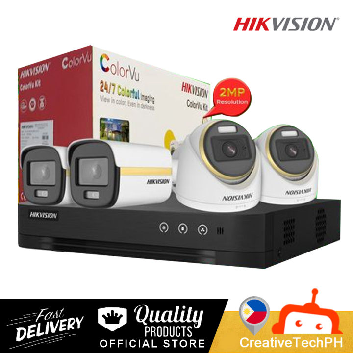 TVI-Lite-4CH2D2B-2MP-ColorVu HIKVISION 2MP 4CH Lite ColorVu Kit | Lazada PH