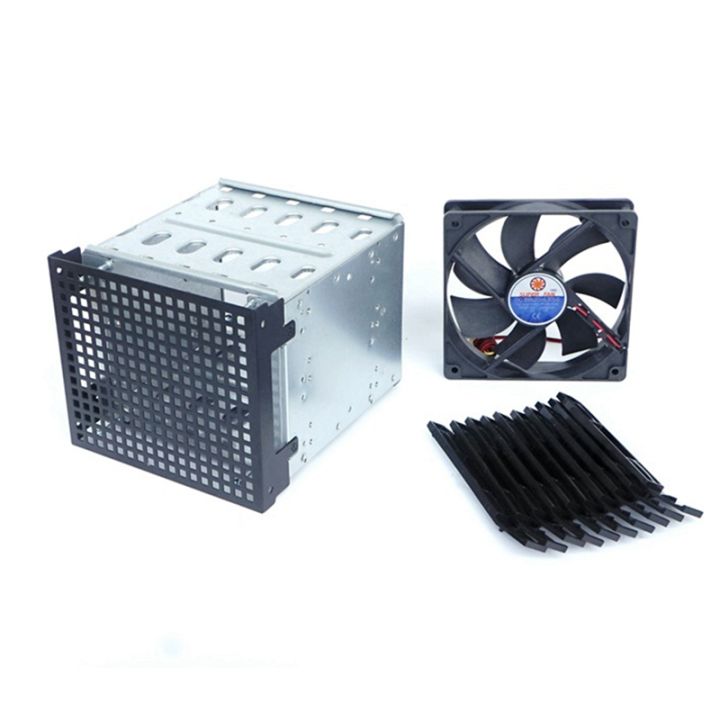 2X Storage Expansion Hard Drive Cage DIY Hard Drive Disk Cage Rack 5.25 ...