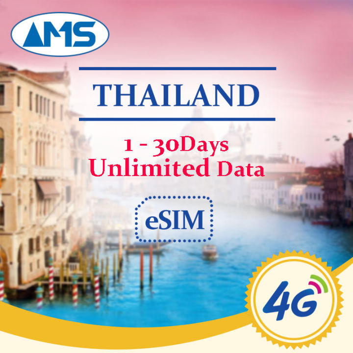 Thailand esim 1-30 Days Unlimited Data Thailand SIM Card for travel ...