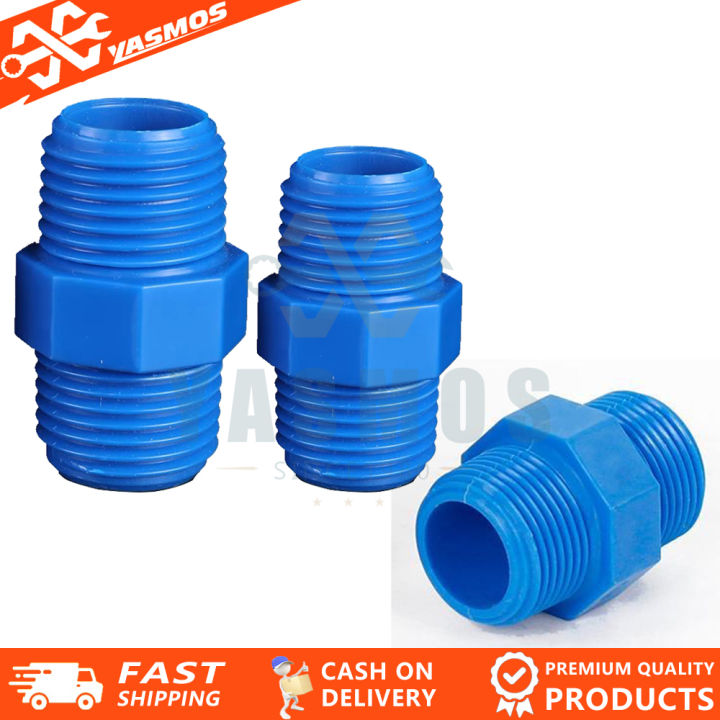 PVC Blue Water Fittings 1/2" 3/4'' 1''2 Head Male Adaptor | Lazada PH