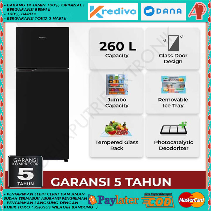 POLYTRON Kulkas 2 Pintu 260L Belleza Jumbo PRW 29ZX ZS Garansi Resmi | Lazada Indonesia