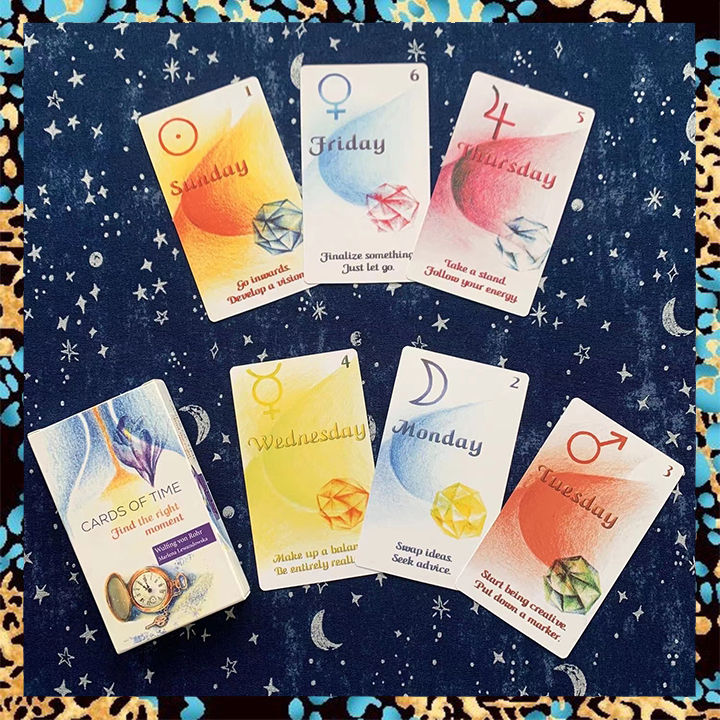 Cards of Time, Oracle Card Deck | with Paper Guide Book | Standard Big ...
