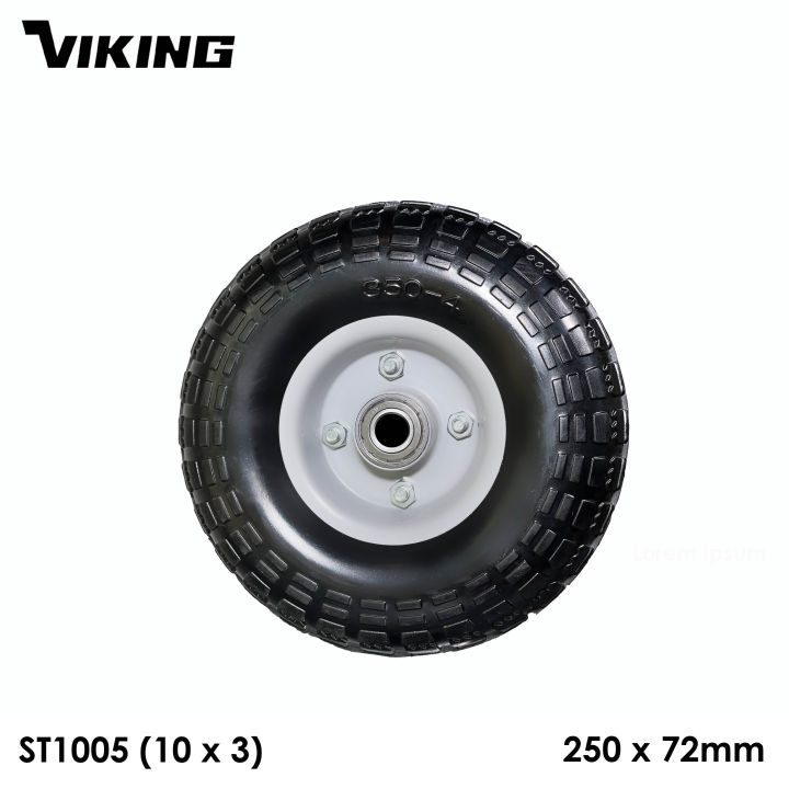 Viking Solid Rubber Wheel on Metal Rim for Hand truck and wheelbarrows ...