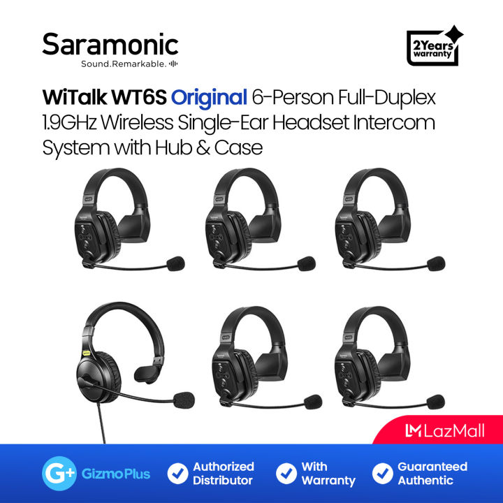 Saramonic WiTalk Single Ear Full-Duplex Wireless Intercom Headset ...