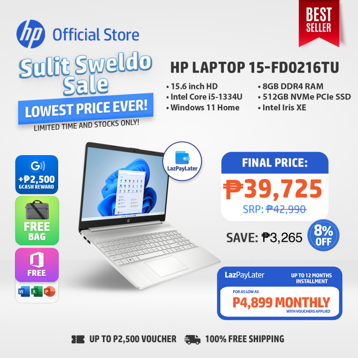 HP Laptop | 15 inch | Intel i5 | 8GB RAM | 512GB | Windows 11 | AMD | 2 ...