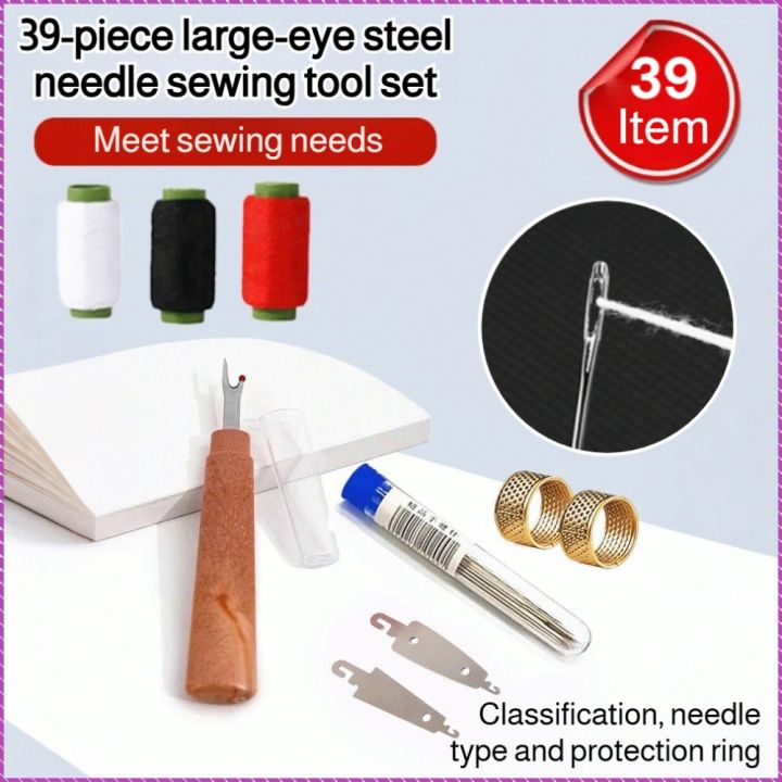 Sewing Kit Durability Elderly Needle Sewing Slender Needle Big Eyes the ...