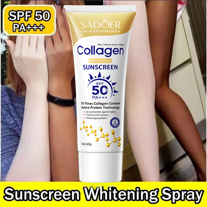 SADOER Collagen Water Sunscreen Lotion SPF 50 PA+++ Sunblock Wajah Dan ...