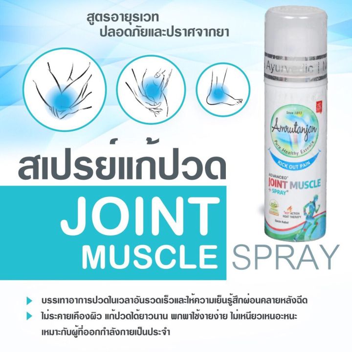 สเปรย์ระงับอาการ ปวดข้อ และ ปวดกล้ามเนื้อ Amrutanjan Joint-Muscle Spray ...
