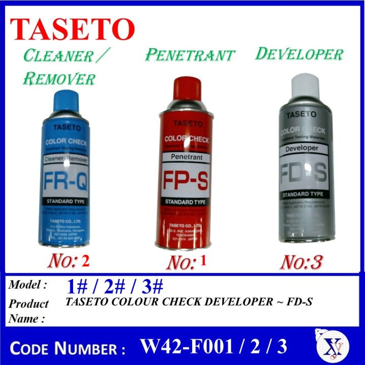 W42 BRITE CHEK / TASETO PENETRANT TESTING MATERIAL COLOUR CHECK REMOVER ...