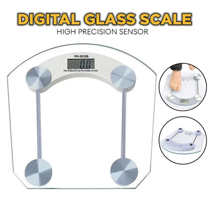 Vargaux Digital Glass Personal Human Weighing Scale (SQUARE) with LCD ...