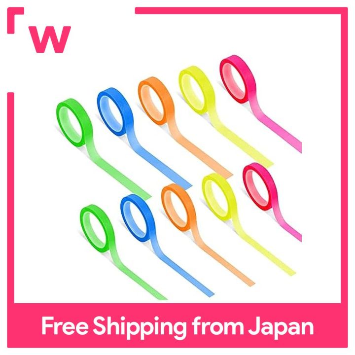 10 rolls of highlighter tape transparent marking stickers - 16 feet per ...