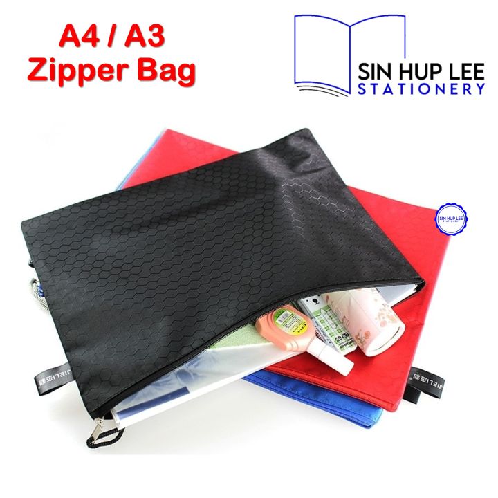 Colorful Zipper Bag A4 / A3 Size | Lazada