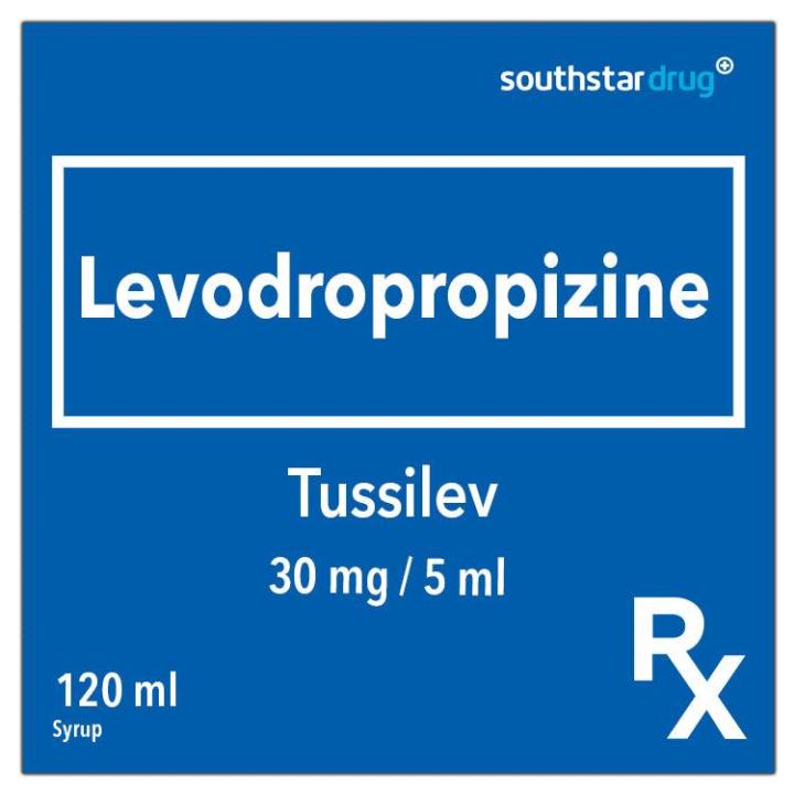 Rx: Tussilev 30mg / 5ml 120ml Syrup | Lazada PH
