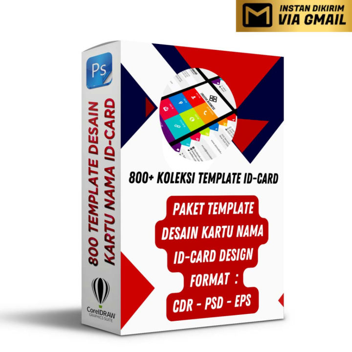 800 Template Desain Kartu Nama ID-Card Design Format CDR PSD EPS ...