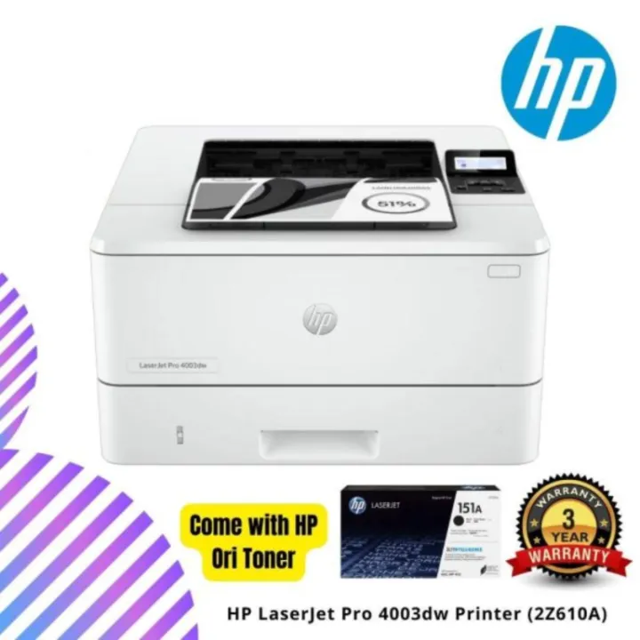 HP LaserJet Pro 4003dw Printer (2Z610A) | Lazada