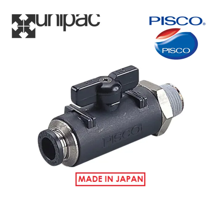 Pneumatic Fitting Pisco BVC Ball Valve Threaded Straight 20 series 8mm ...