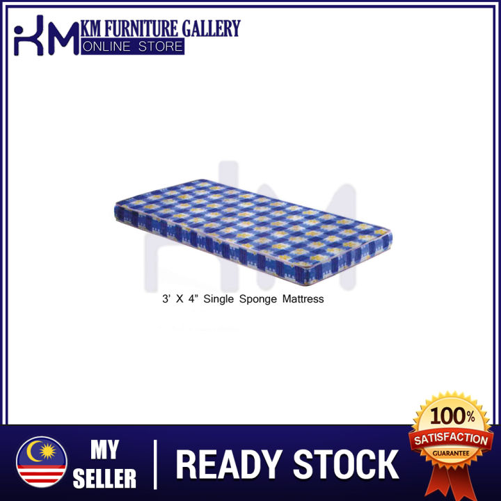 KM Furniture Gallery 3'X4" +- Single Sponge Mattress/ Tilam Bujang ...