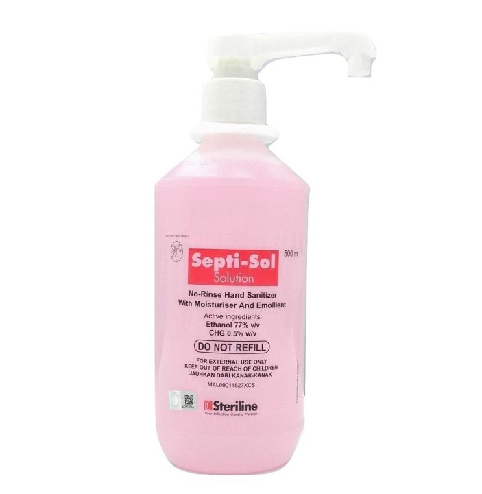 STERILINE SEPTI-SOL HAND SANITIZER SOLUTION 500ML | Lazada