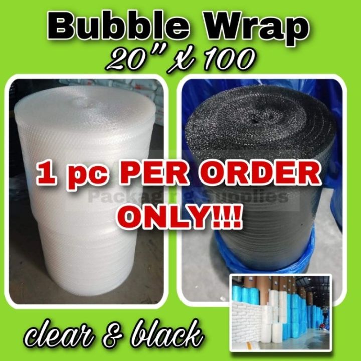 Bubble Wrap (Makapal)20x 100m black and clea( 1 whole) high Quality | Lazada PH