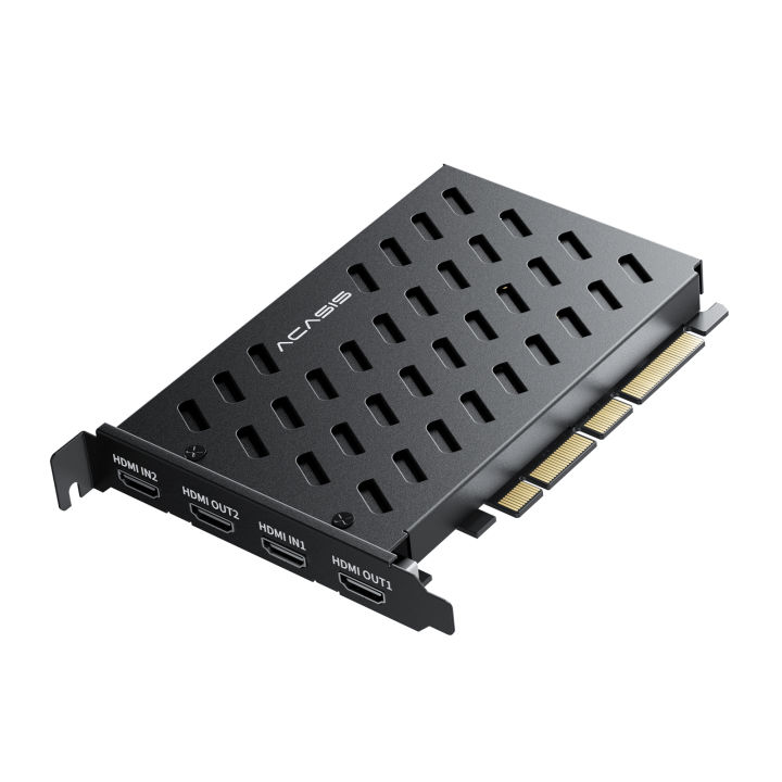 ACASIS 4K60HZ Built-In 2CH 4K60อินพุต/ 2CH 4K60 Loop-Out การ์ดบันทึก ...