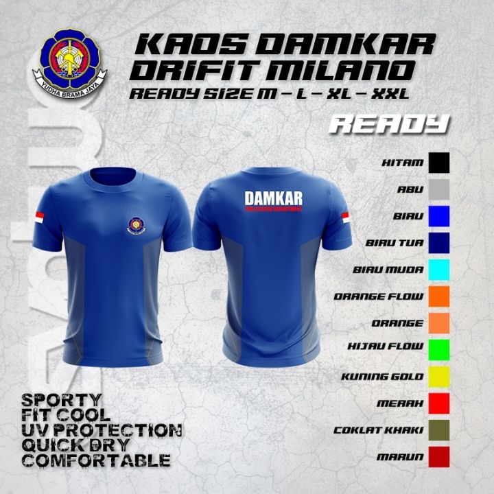 Kaos Damkar / Kaos Damkar / Fire Rescue Bahan Dryfit milano Premium ...