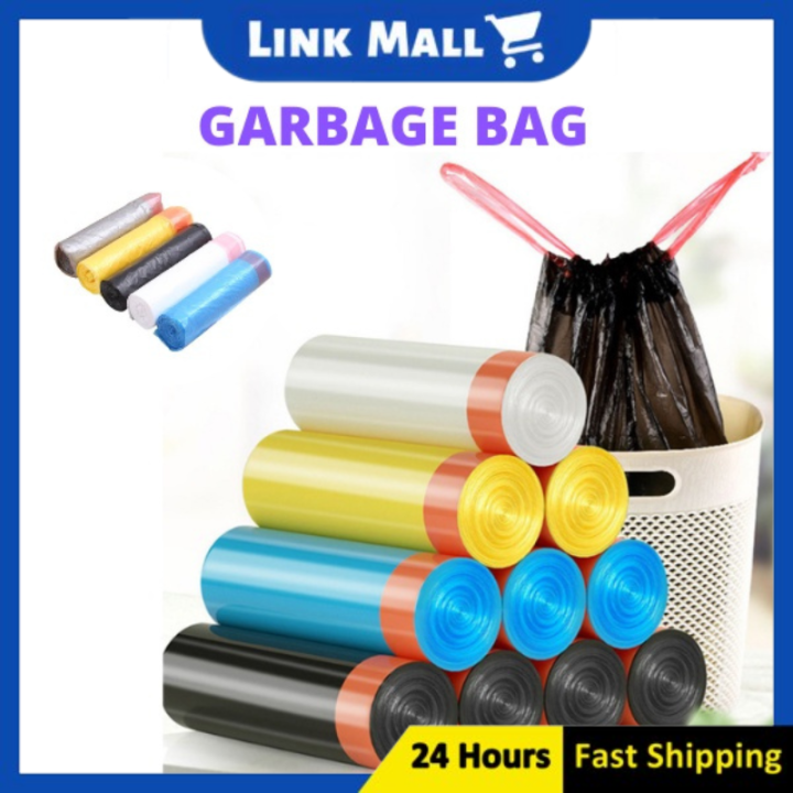Beg Sampah Ikat Automatik Dengan Tali 15pcs Automatic Closing Tie On ...