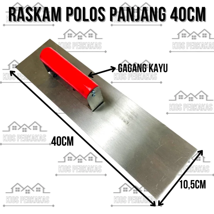 Raskam Baja 40cm/Roskam Acian/Trowel Plester Plaster Alat Acian Semen ...