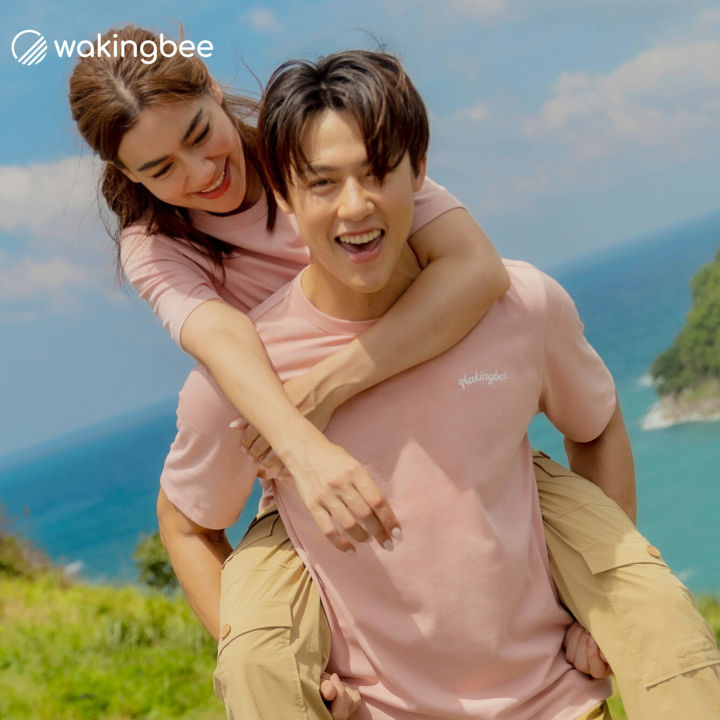 Wakingbee by Mark Kim Two-A-Tee (Pink) Unisex เสื้อยืด ทรงสวย ผ้าพรีเมี่ยม ไม่หด ไม่ย้วย กันยูวี ...