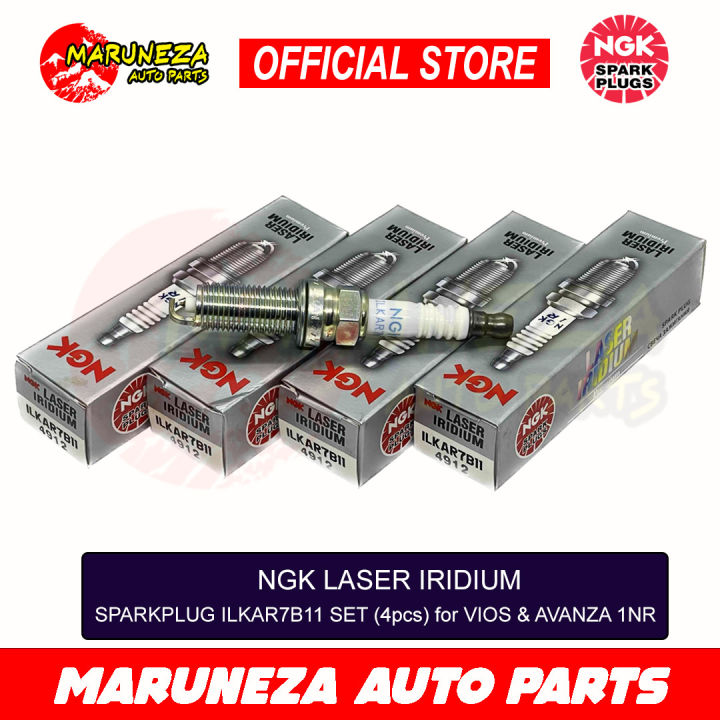 NGK Sparkplugs LKAR6AGP/ILKAR7B11 SET (4pcs) For Toyota Vios, Avanza ...