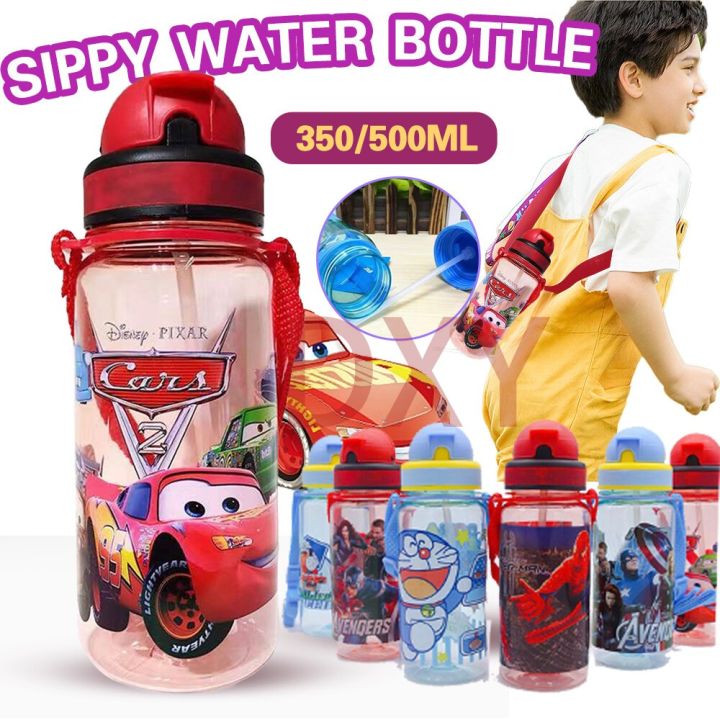 【Cheap Price】Cartoon Water Bottle With Straw And Shoulder Strap, Food Grade Material,Leakproof ...